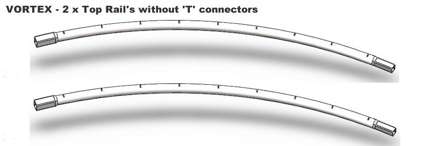 VORTEX - Trampoline Top Rail x 2